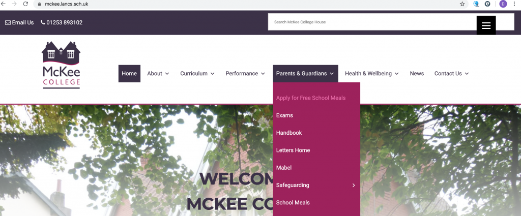 Apply for Free School Meals - McKee College House McKee College House